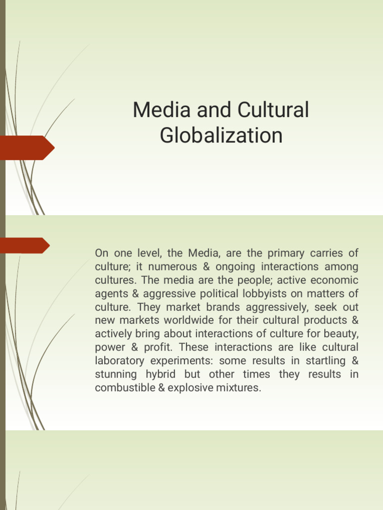 Media's Role in Cultural Globalization | PDF | Social Media | Popular ...