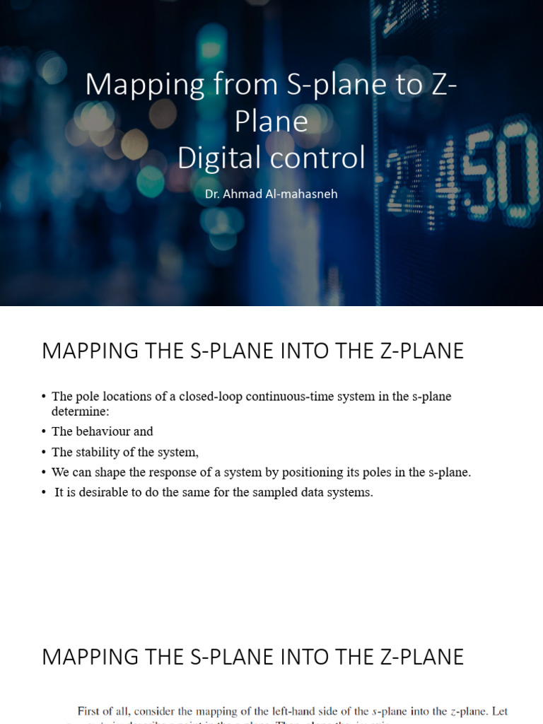 S-Plane to Z-Plane Mapping Guide | PDF