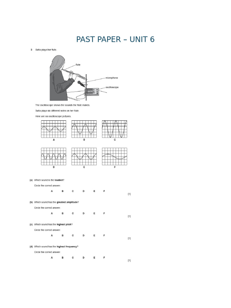 Unit 6 - Past Paper | PDF
