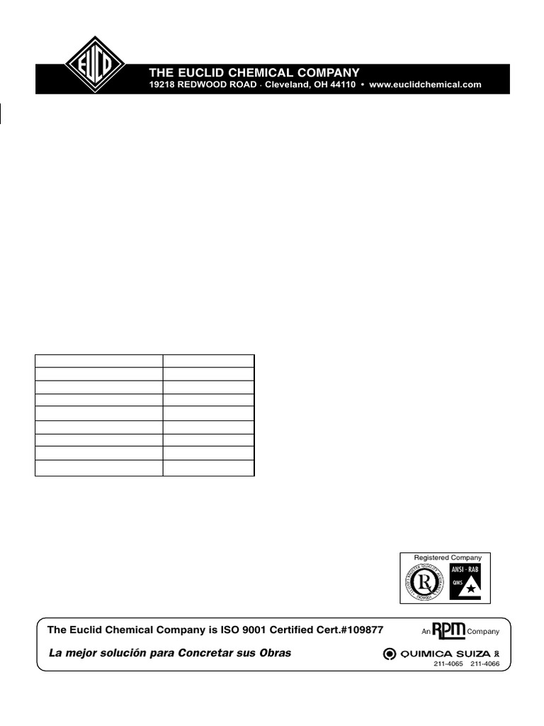 Morlife5000 (Ok) | PDF | Cemento | Líquidos