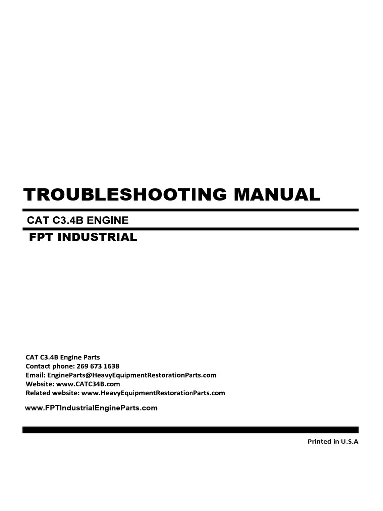 C3.4B Engine Troubleshooting Guide | PDF | Throttle | Belt (Mechanical)