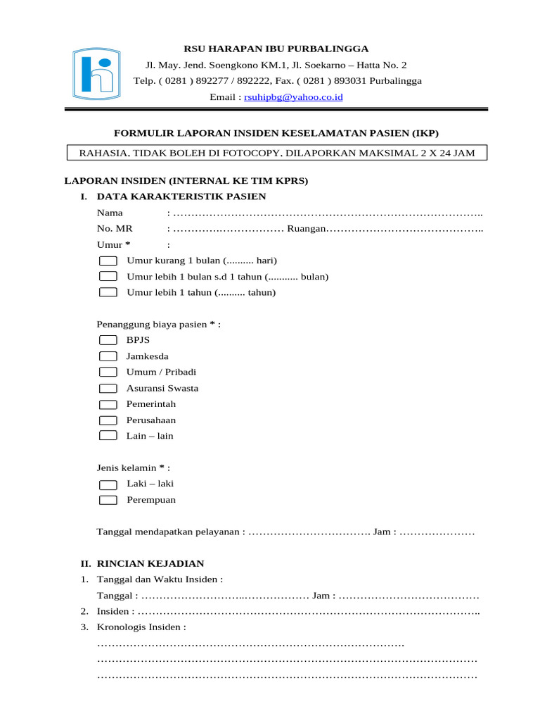 Form Laporan Ikp Baru | PDF