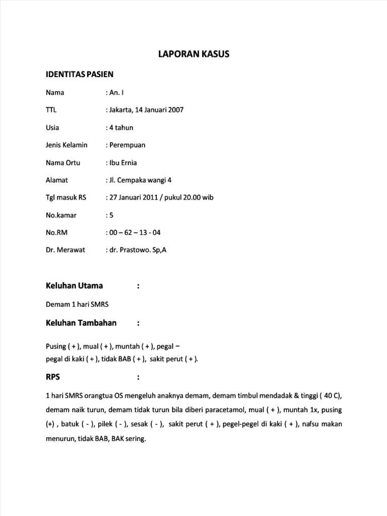 PDF Laporan Kasus Dbd Compress | PDF
