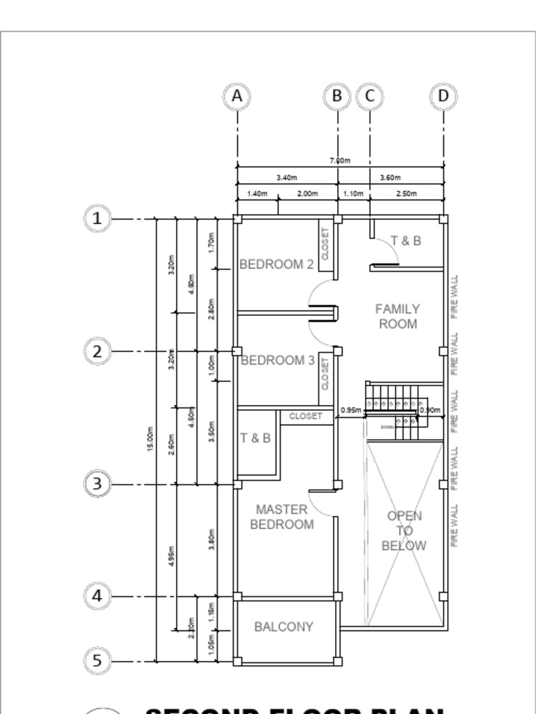 SECOND FLOOR PLAN | PDF | Bedroom | Buildings And Structures