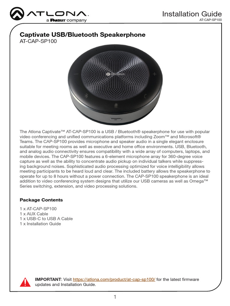 AT-CAP-SP100_IG | PDF | Usb | Computer Engineering