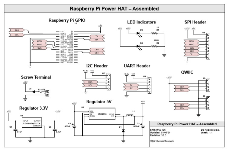 Raspberry Pi Power Hat Assembled Schematic | PDF | Computer Engineering