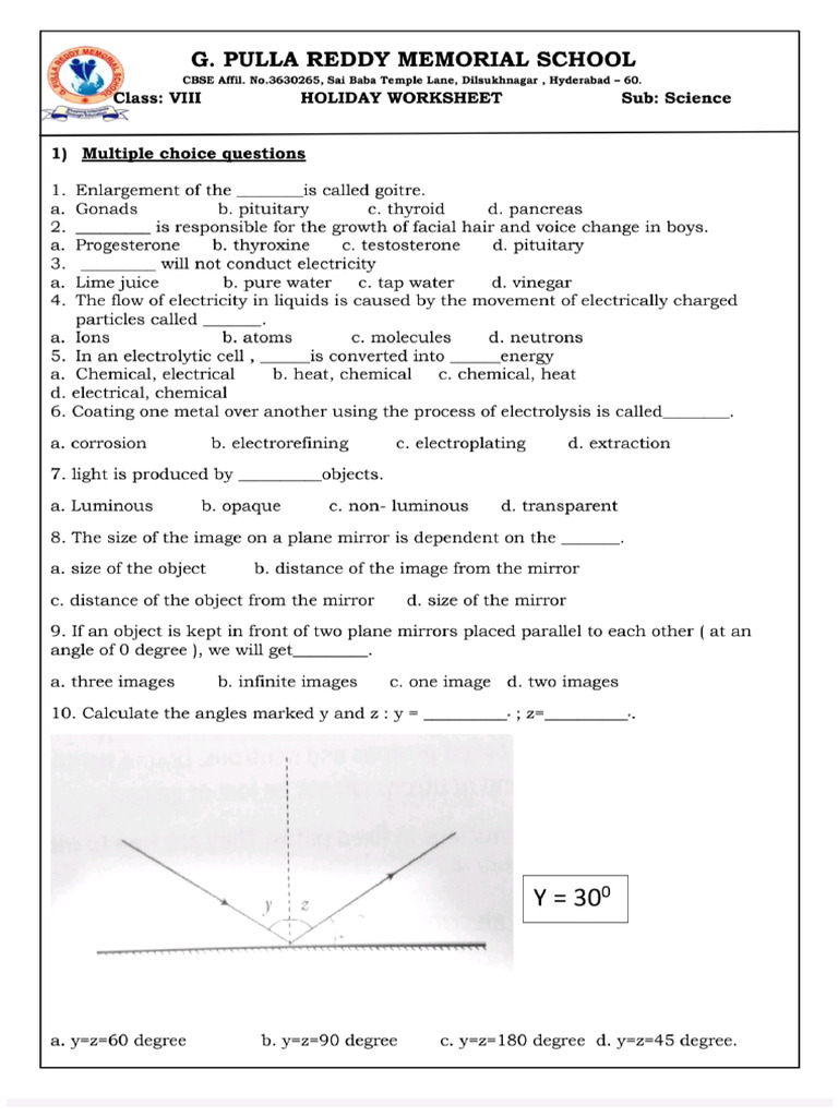 Science Worksheet | PDF