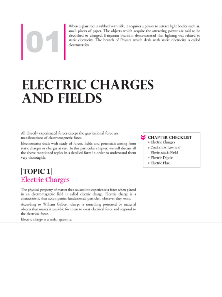 Electric Field Class 12 | PDF
