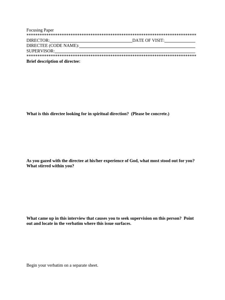 Focusing Paper Template | PDF