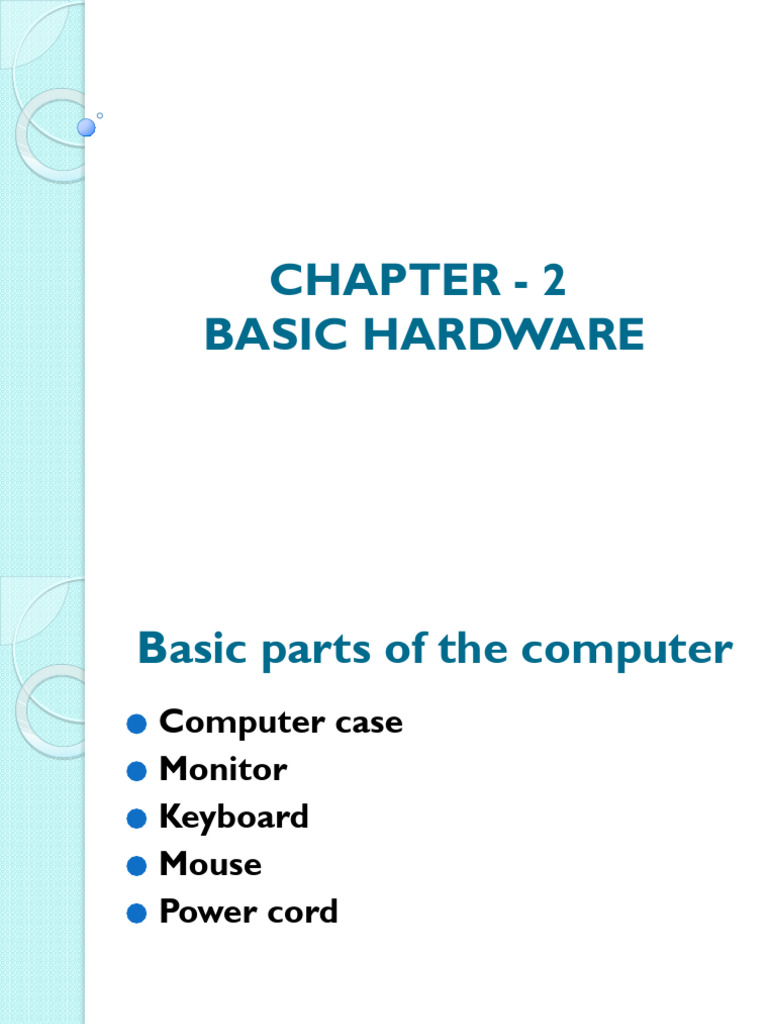 Chapter 2 (Slide 2) | PDF | Computer Hardware | Office Equipment