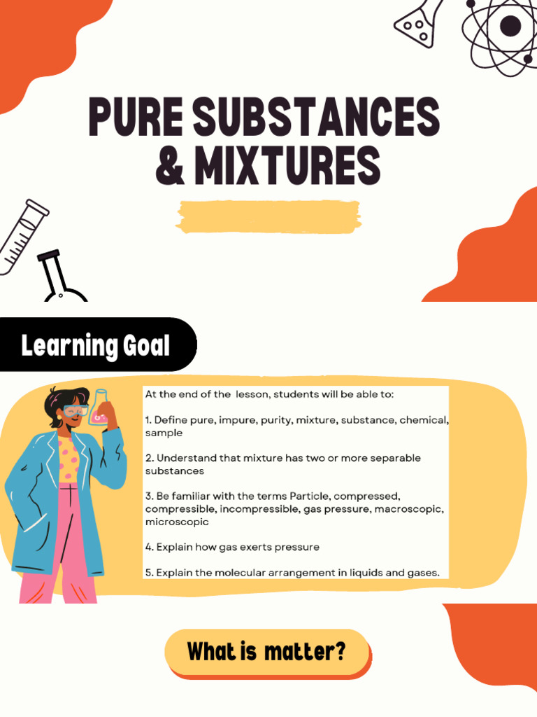 Pure Substances vs. Mixtures Guide | PDF