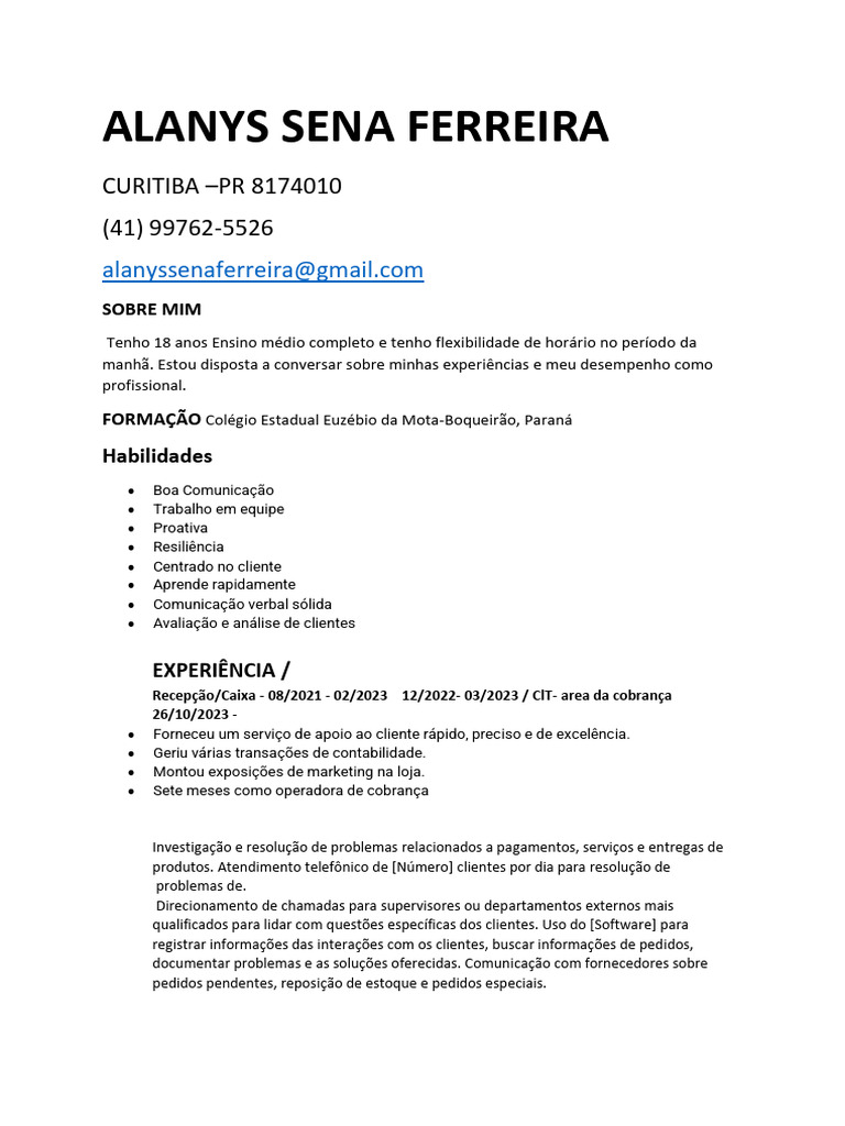 Curriculo 2024 | PDF