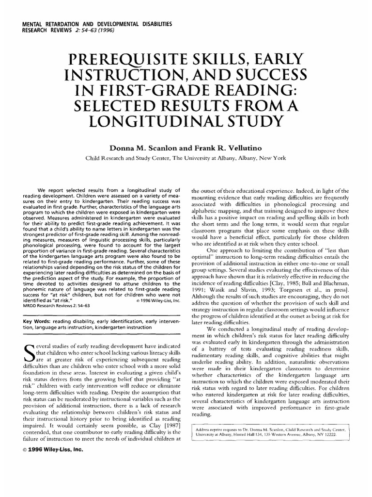 Prerequisite Skills Early Instruction An | PDF | Variance | Vocabulary