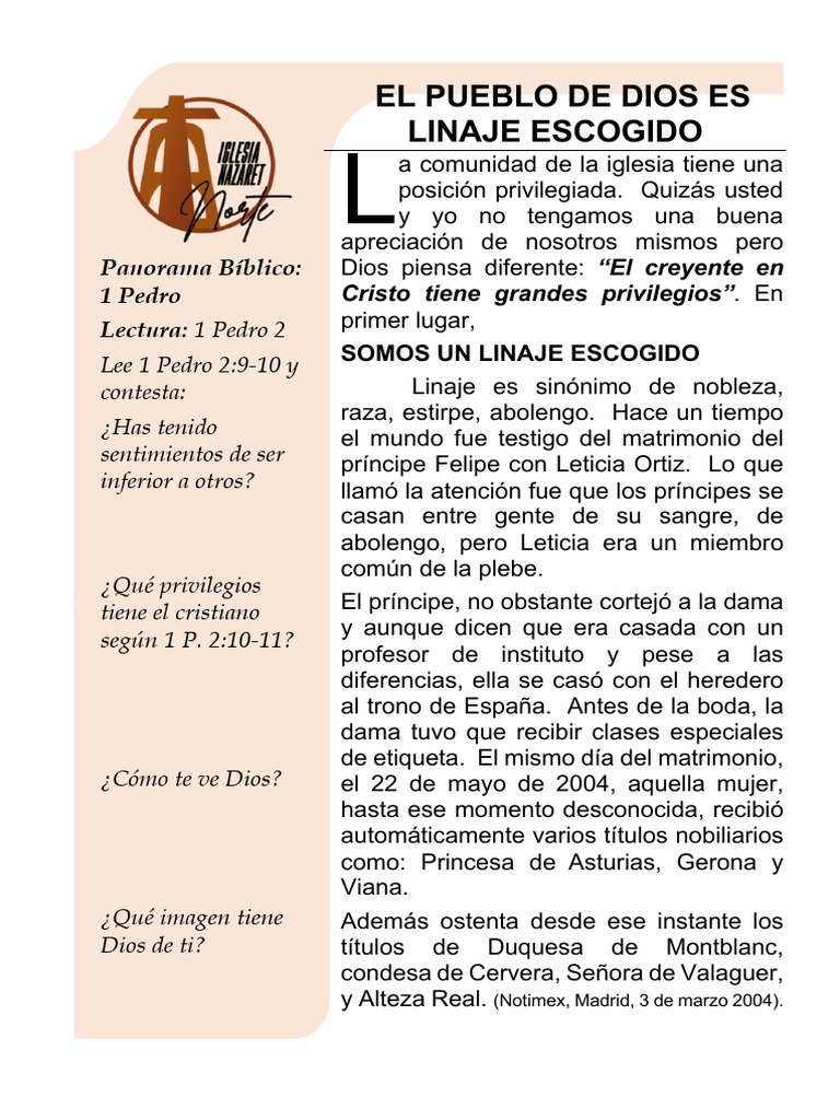 El Linaje Escogido por Dios | PDF