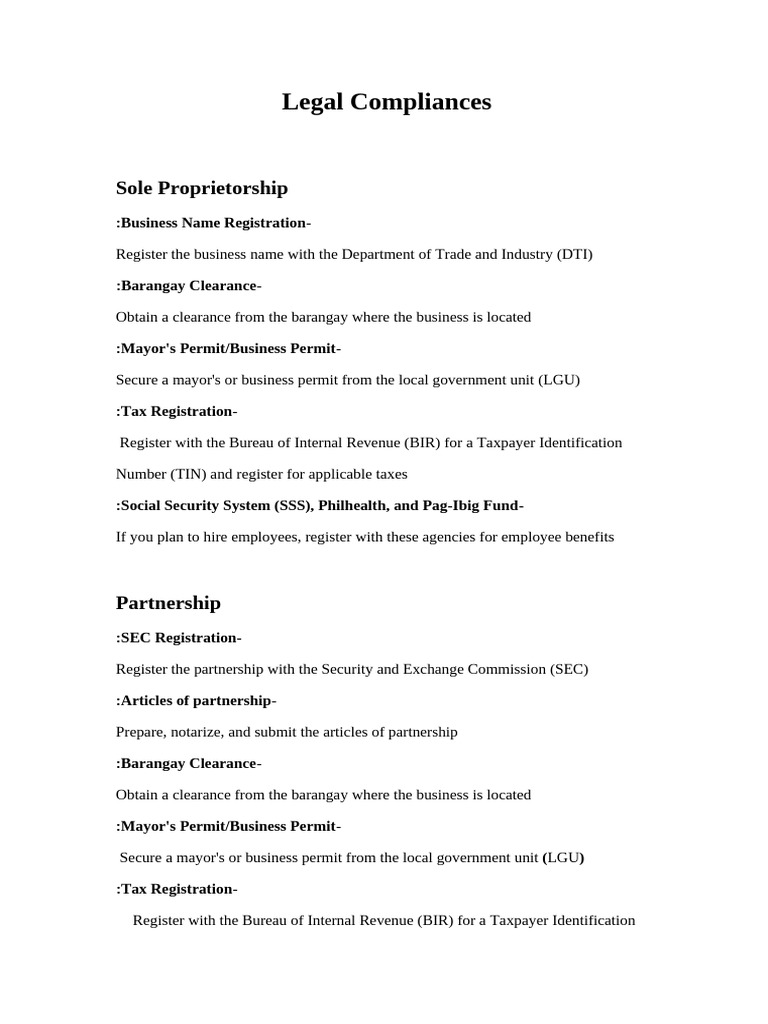 Legal Compliances | PDF