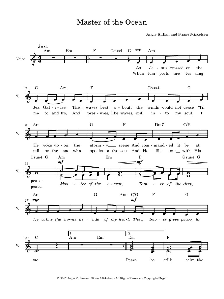 Master of The Ocean - Guitar Chords | PDF