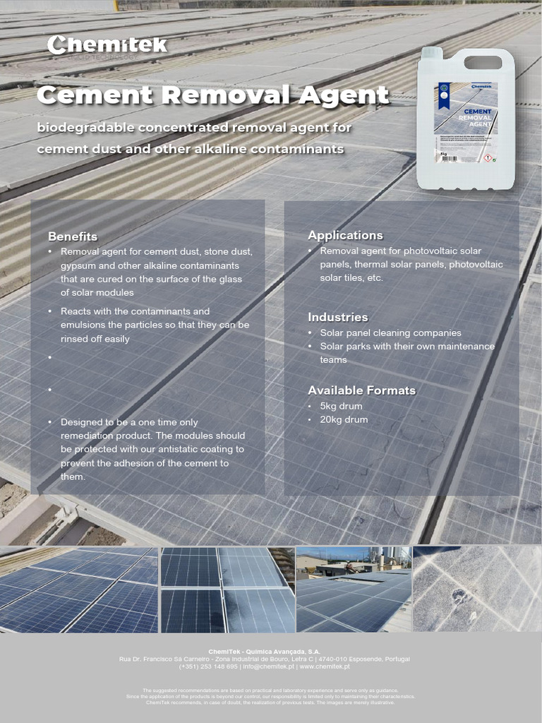 MKT.046.01.00.EN ChemiTek - Cement Removal Agent Leaflet | PDF
