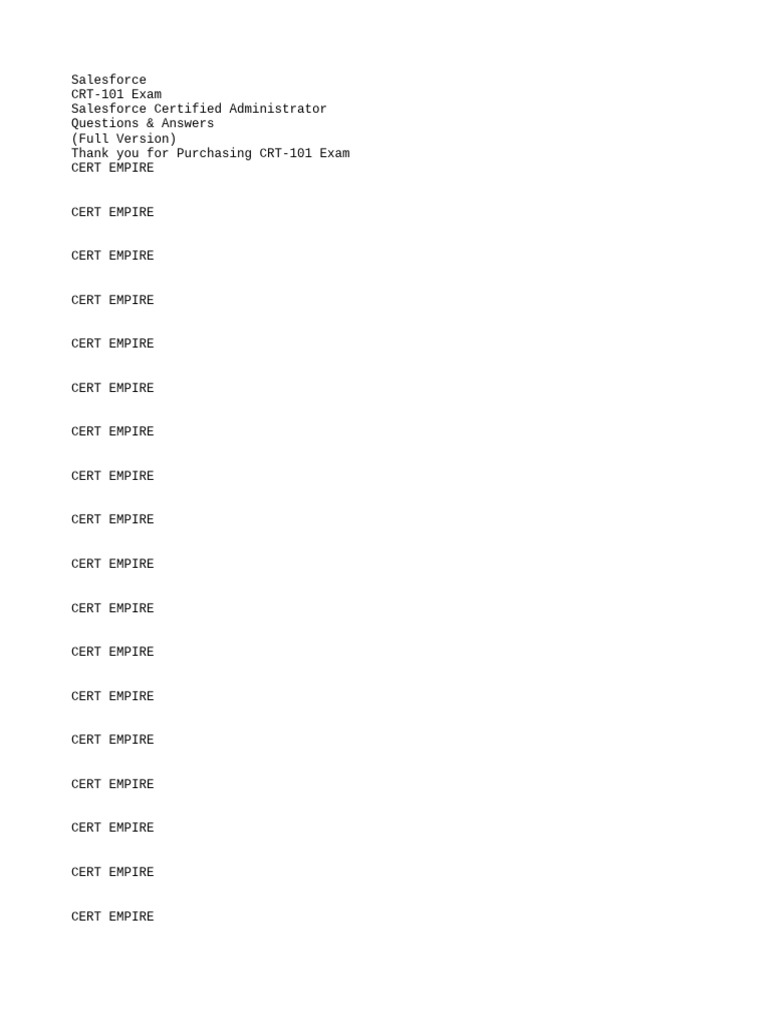 CRT-101-Questions-Extracted | PDF