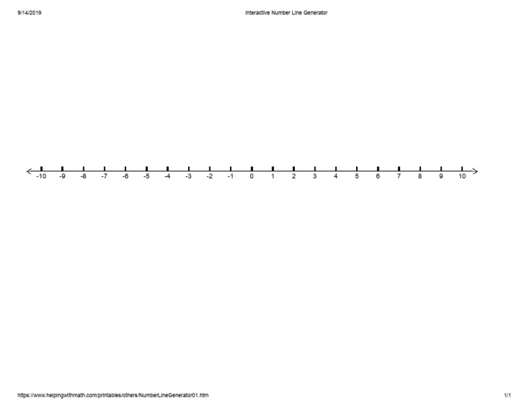 Interactive Number Line Generator | PDF