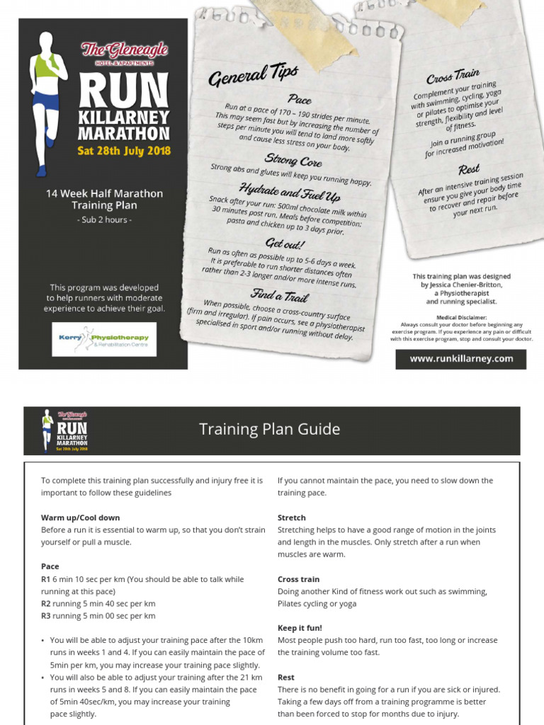 Half Marathon Training Plan Guide | PDF | Physical Exercise