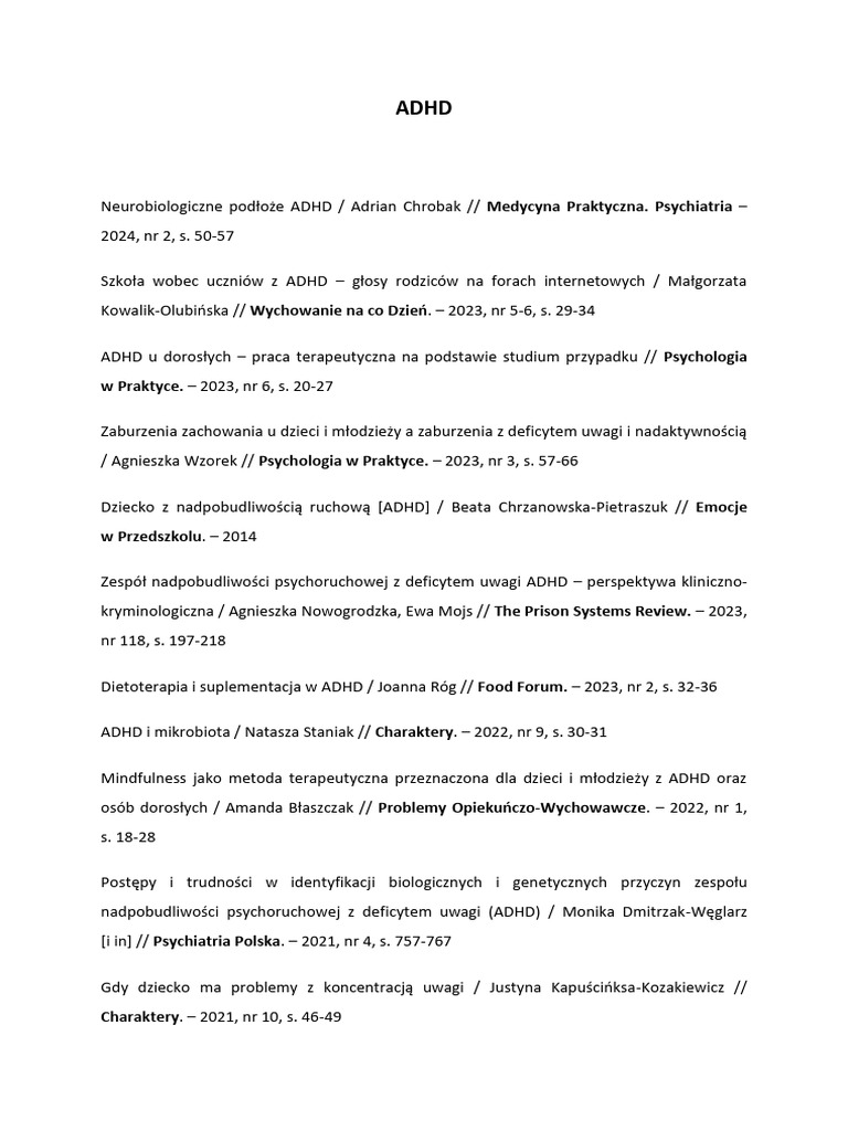 ZZT Adhd | PDF