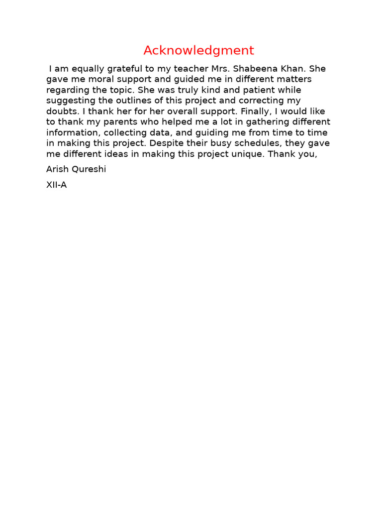 Acknowledgment | PDF