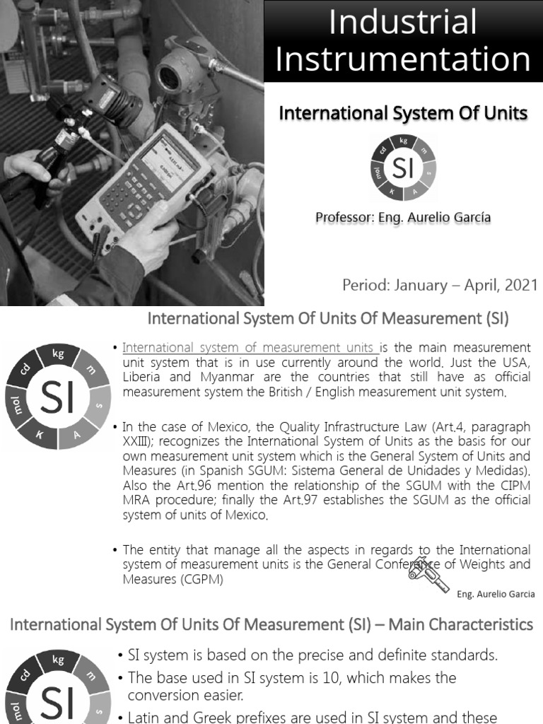 3 - Industrial Instrumentation - International System of Units - G 4 ...