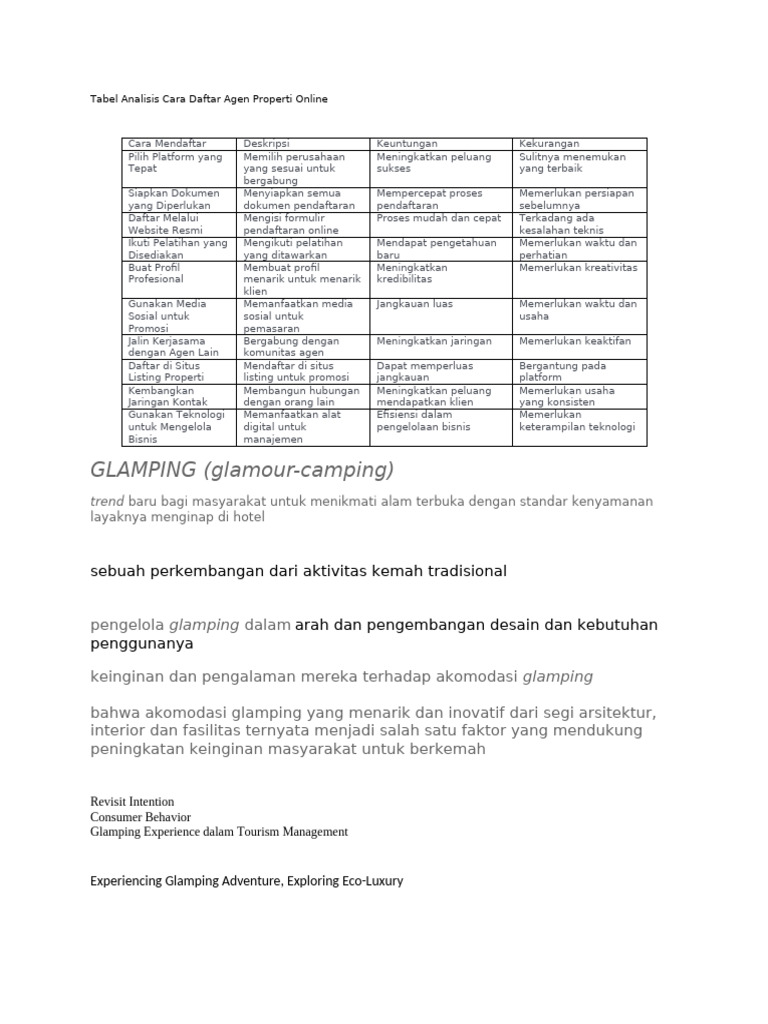 Glamping Glamour Camping | PDF