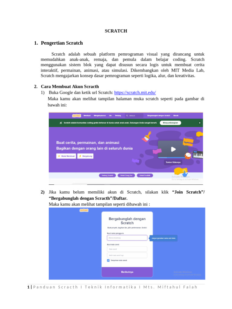 Panduan Scratch untuk Pemula | PDF
