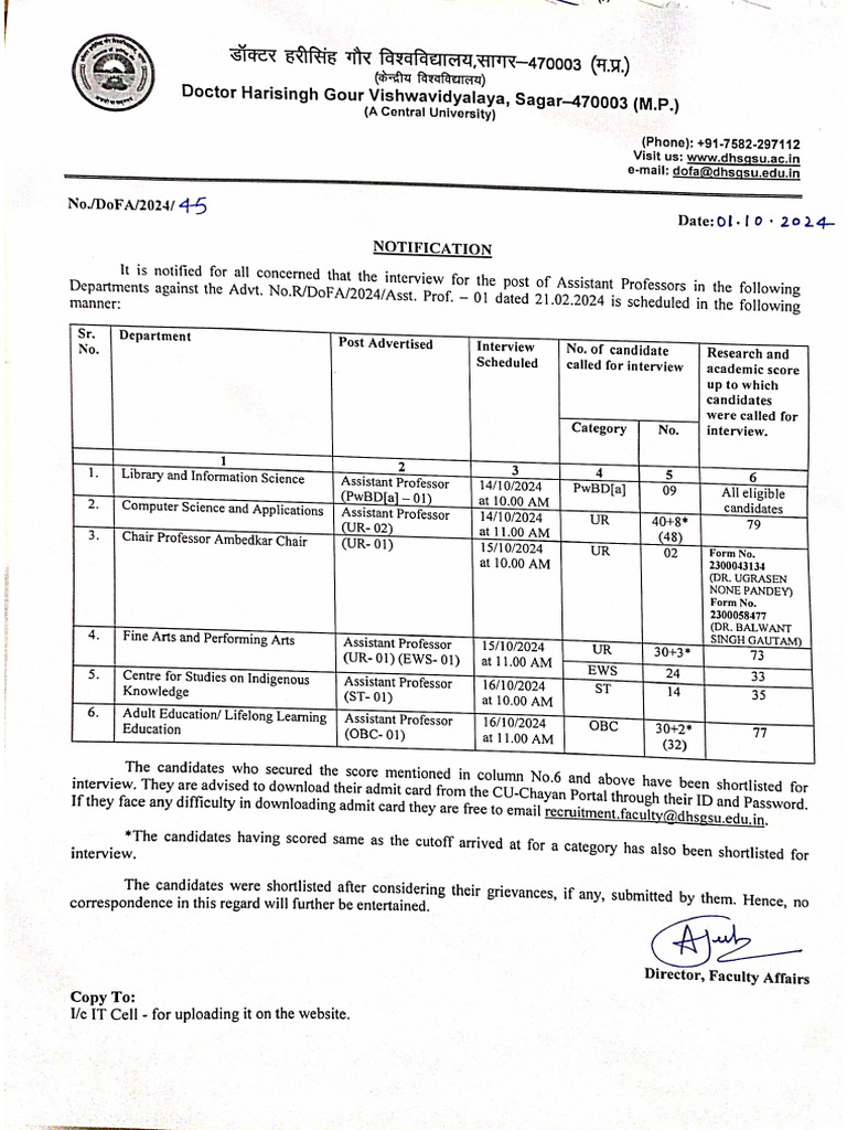 Interview Notification | PDF