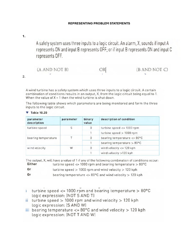 Representing Problem Statements | PDF