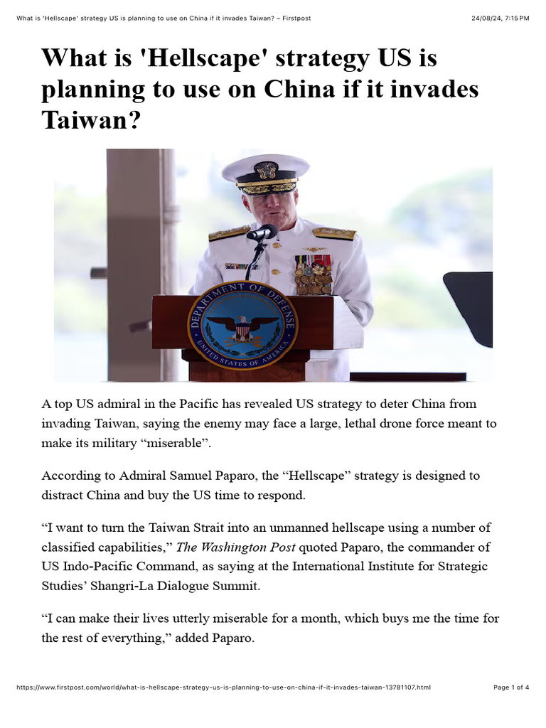 What Is 'Hellscape' Strategy US Is Planning To Use On China If It ...