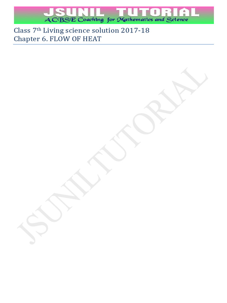 Class 7 Heat Transfer Concepts Guide | PDF | Heat Transfer | Atmosphere ...