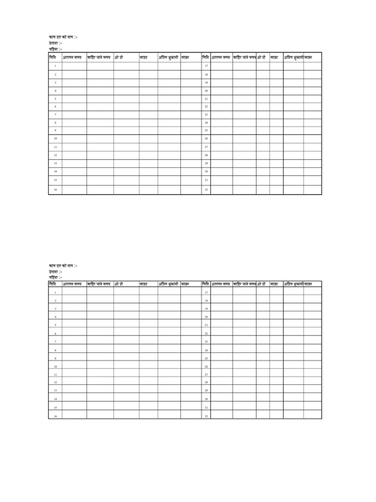 Dipendra dai Hajri Registers | PDF