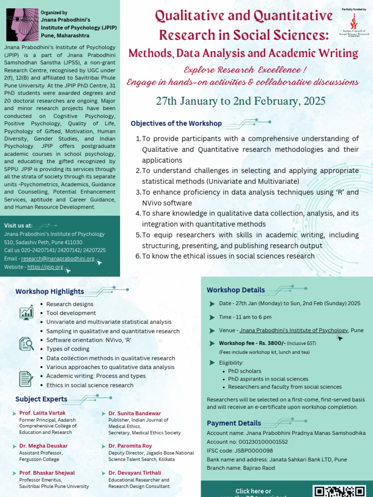 Social Sciences Research Workshop 2025 | PDF | Quantitative Research | Qualitative Research