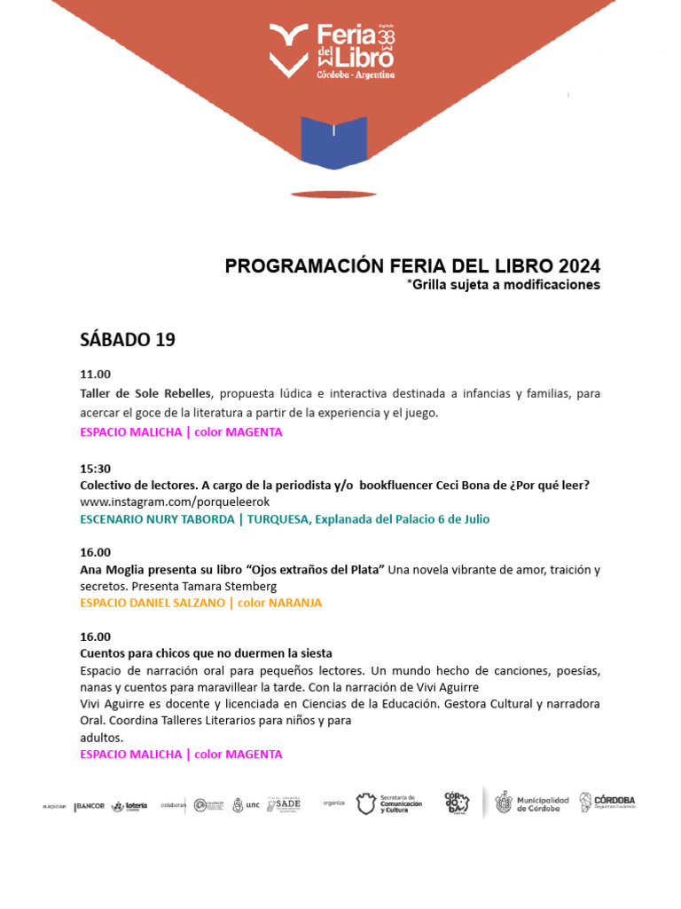 Programación FLC 2024 | PDF | Musica Tango