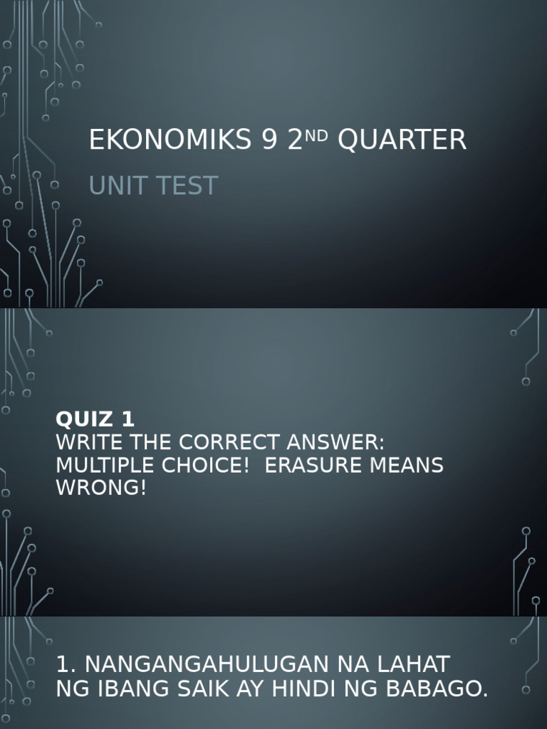EKONOMIKS 9 2ND QUARTER | PDF