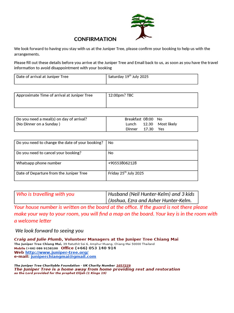 CONFIRMATION Letter1 | PDF