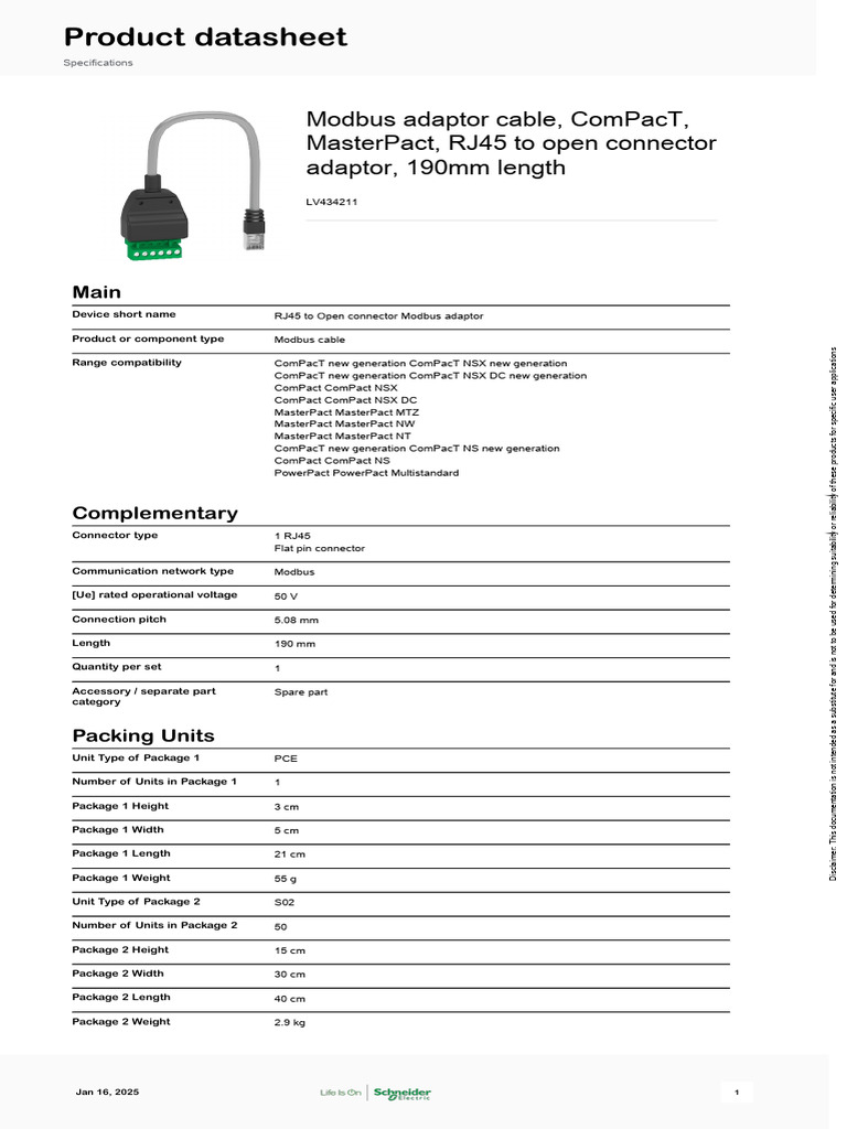 Schneider Electric_MasterPact-NW_LV434211 | PDF | Electrical Connector ...