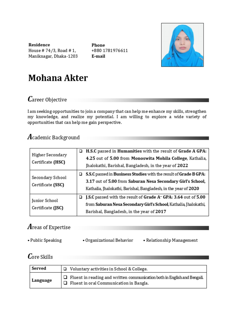 CV Sample | PDF | Bangladesh