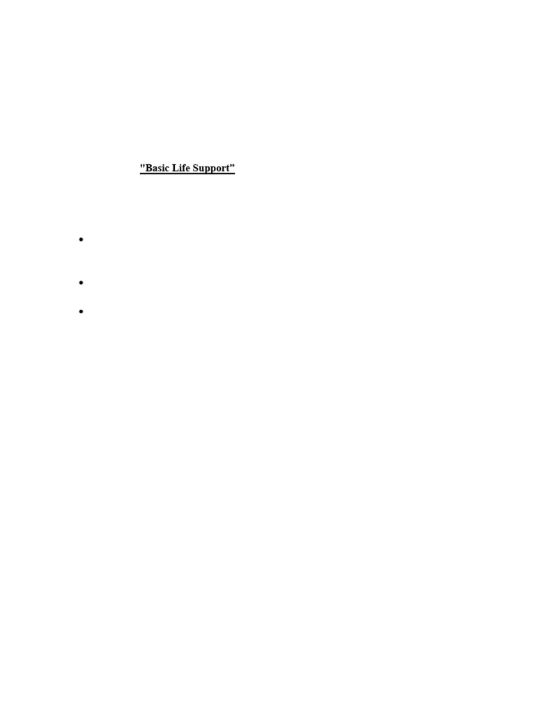 Project For Basic Life Support | PDF