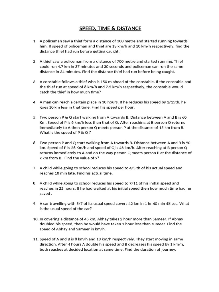 Speed Pdf Speed Physical Quantities