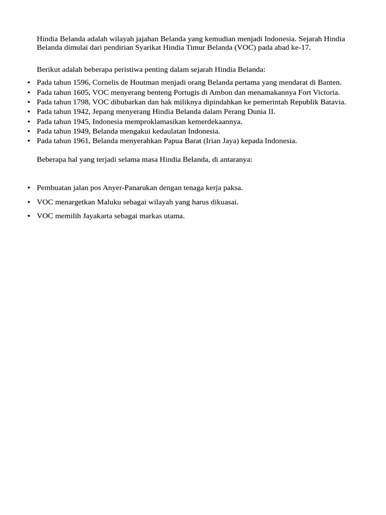 Sejarah Hindia Belanda | PDF