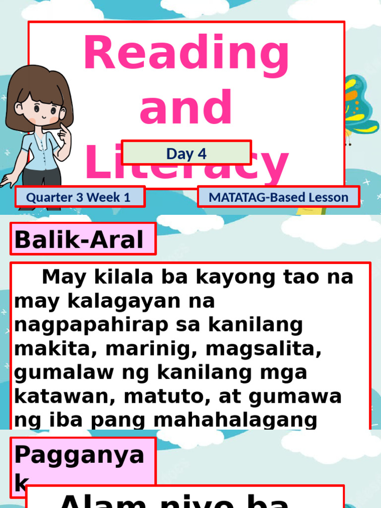 Reading and Literacy Q3 WEEK 1 Day 4 | PDF