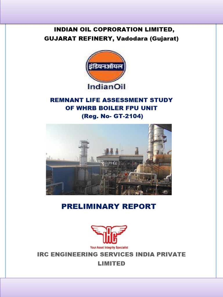 RLA Study of WHRB Boiler GT-2104 | PDF | Creep (Deformation) | Fracture
