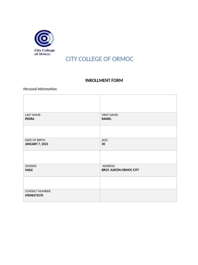 City College of Ormoc | PDF