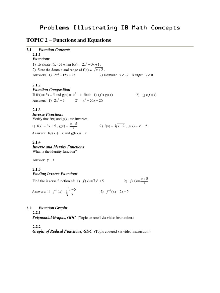 Functions | PDF | Quadratic Equation | Exponential Function