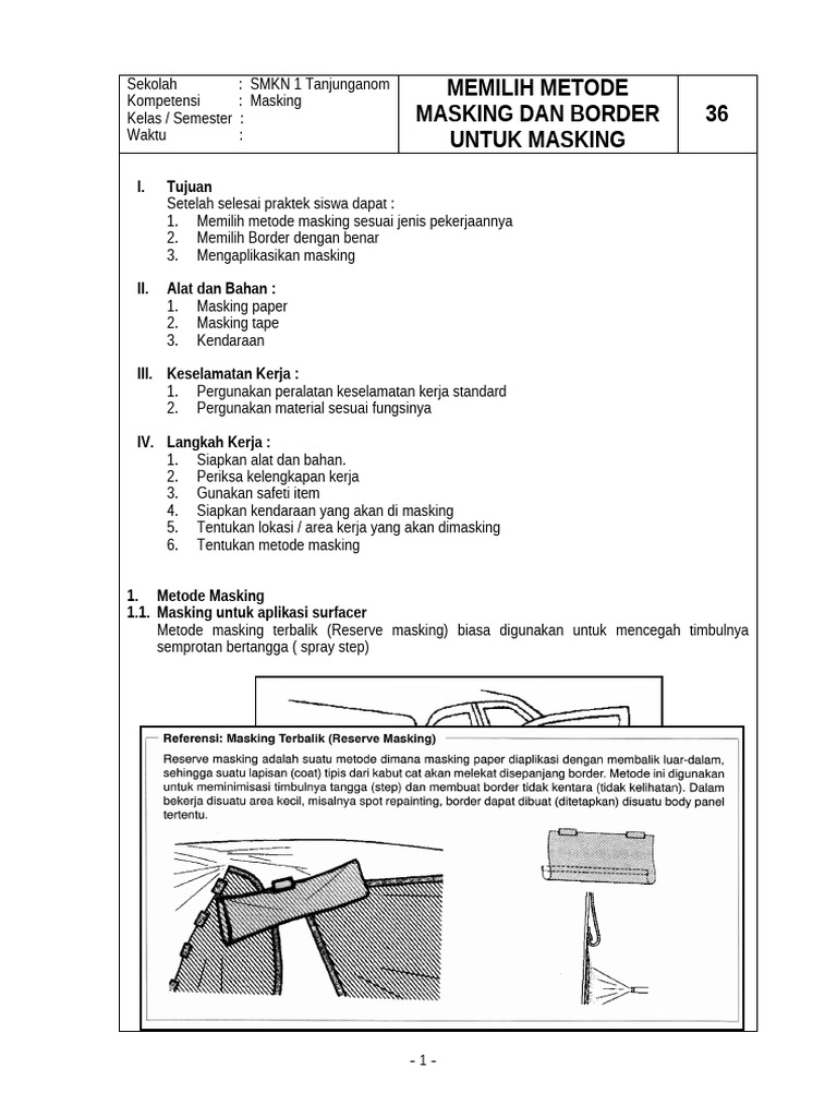 Memilih Metode Masking Dan Border Untuk Masking | PDF