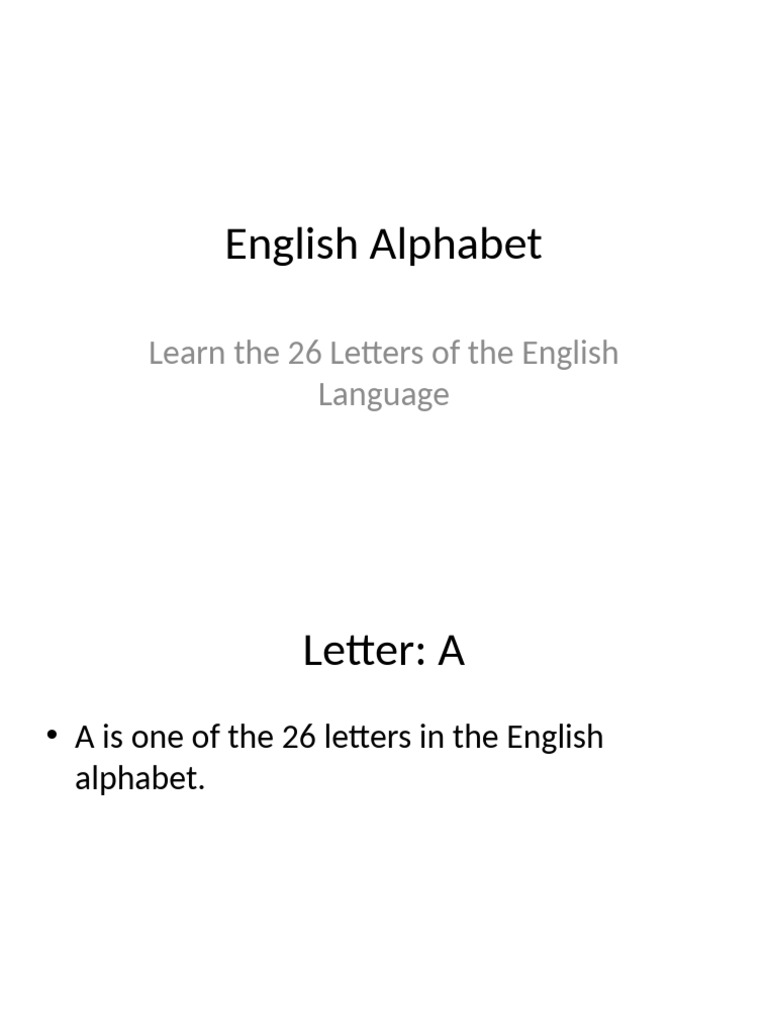 English Alphabet | PDF