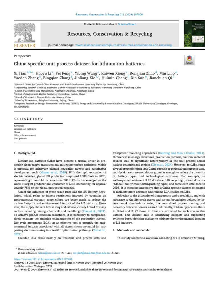 China-Specific Dataset for Lithium-Ion Batteries | PDF | Lithium Ion ...